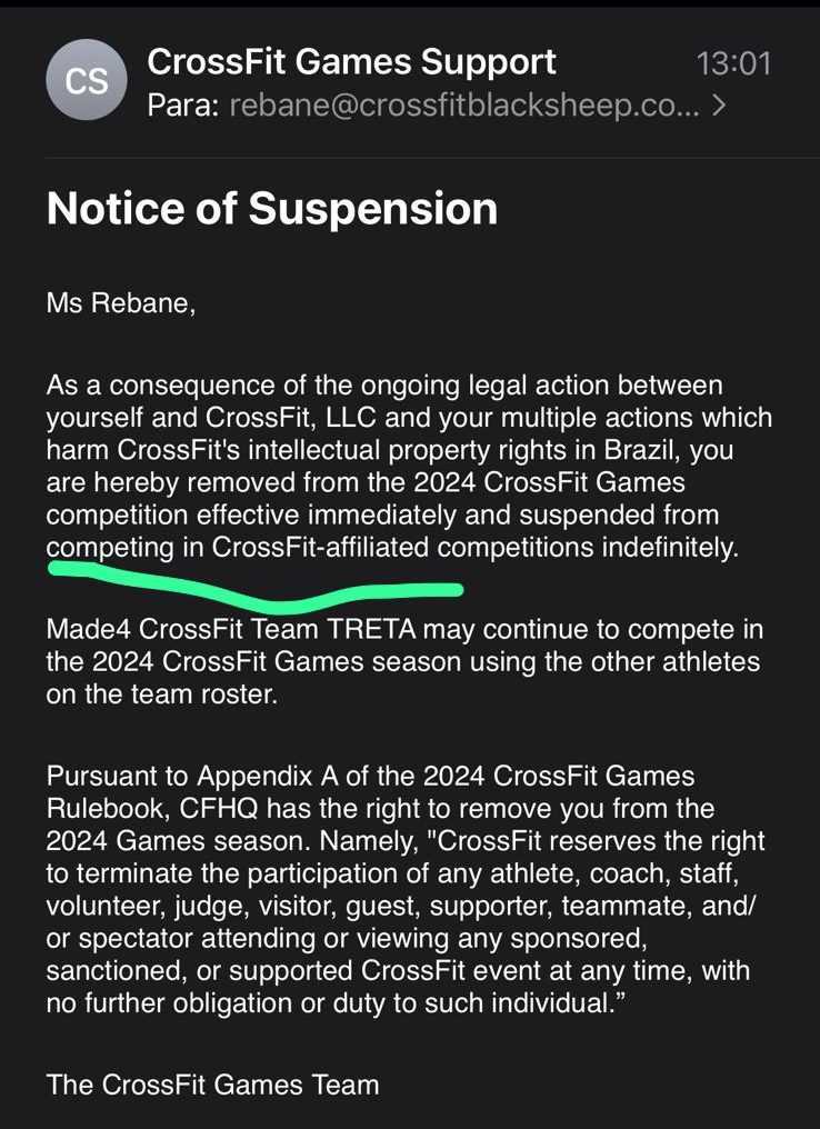 Tatá Rebane é suspensa de competições oficiais da CrossFit ...
